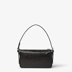 Fendi Crackled Leather Zipper Top Bag